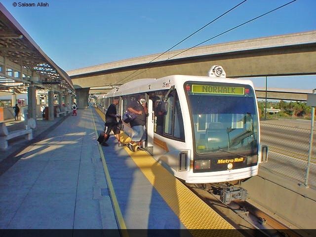 LACMTA Green Line light rail transit system Los Angeles County Ca