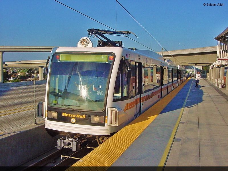 LACMTA Green Line light rail transit system Los Angeles County Ca