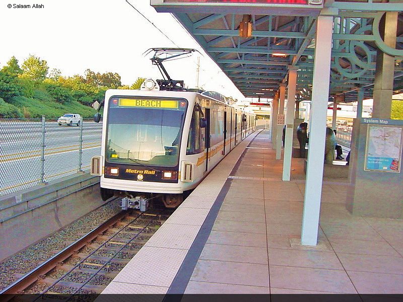 LACMTA Green Line light rail transit system Los Angeles County Ca