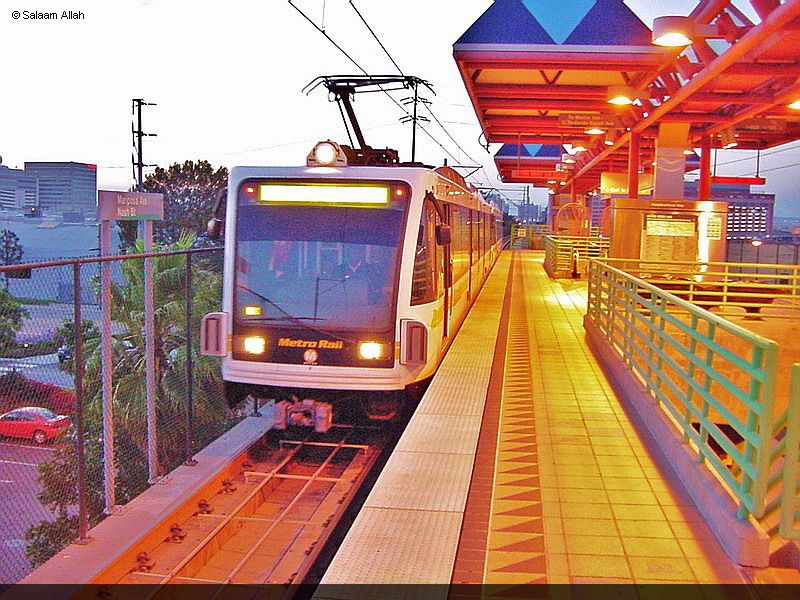 LACMTA Green Line light rail transit system Los Angeles County Ca