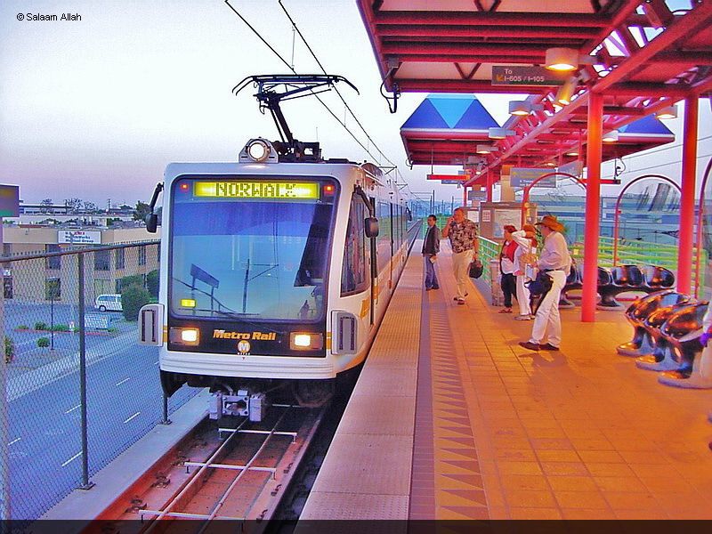 LACMTA Green Line light rail transit system Los Angeles County Ca
