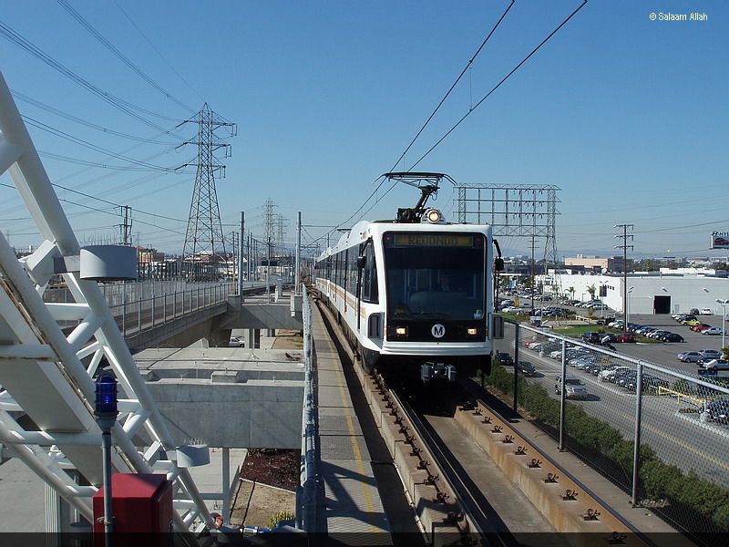 LACMTA Green Line light rail transit system Los Angeles County Ca
