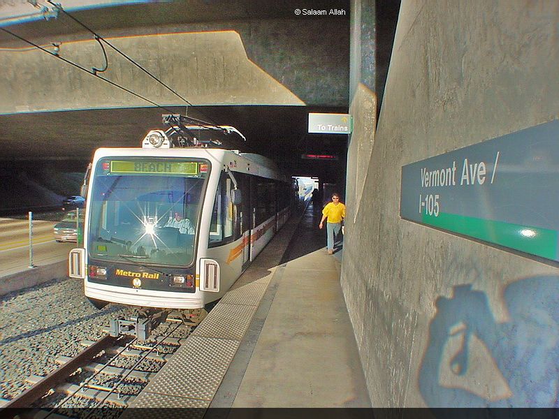 LACMTA Green Line light rail transit system Los Angeles County Ca