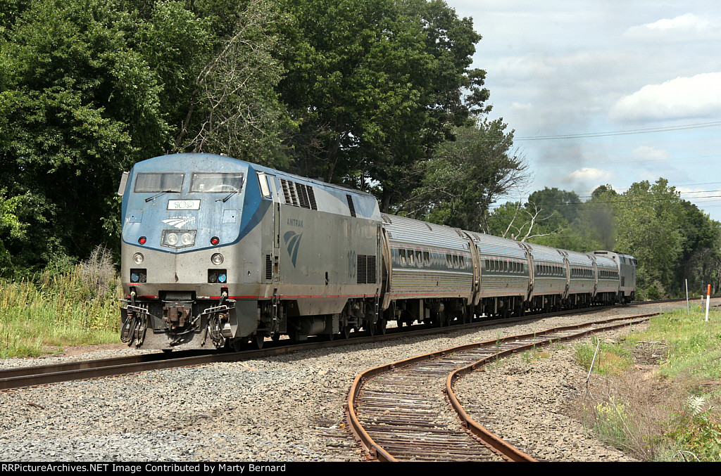 AMTK 109 Brings Up the Rear of the NB Vermonter