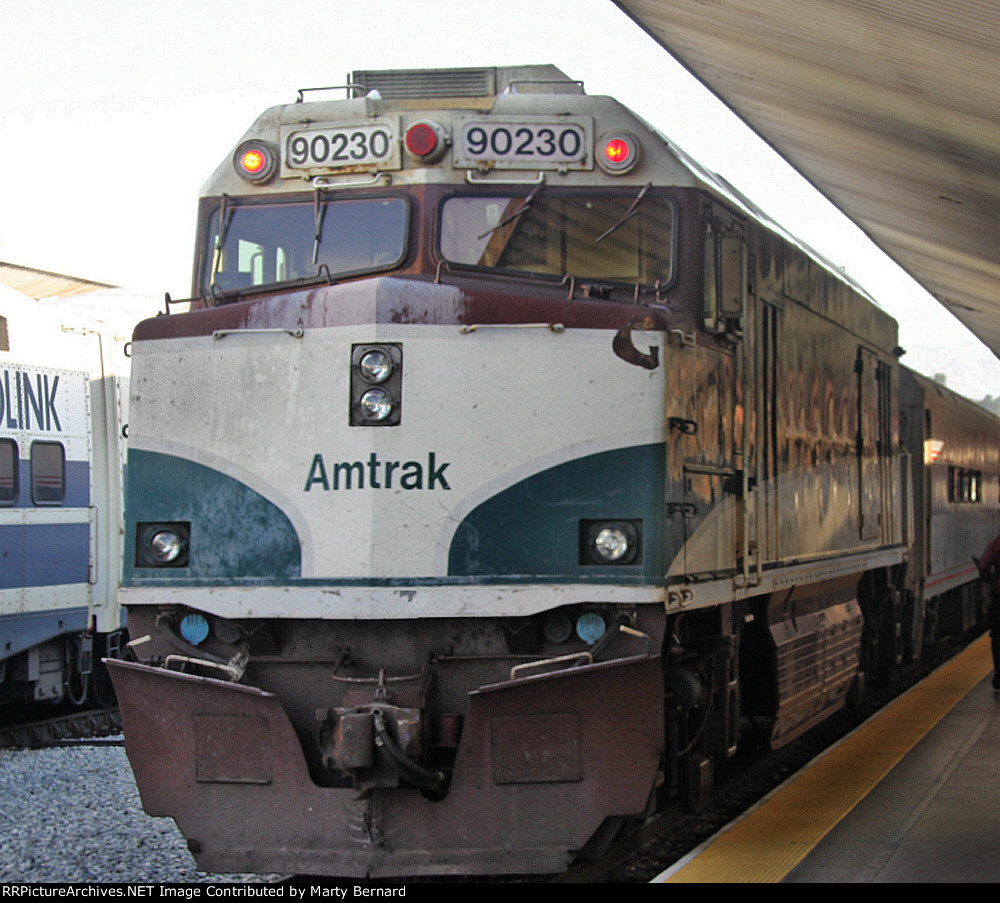 Amtrak 90230 About to Trail Train 799 to San Luis Obispo