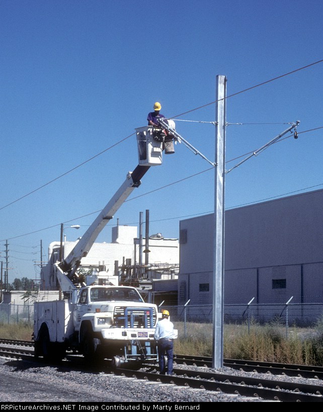 RTD Wire Contractor Beginning Catenary Installation