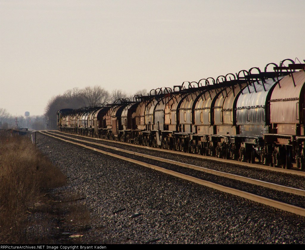 Westbound CSX steel train.