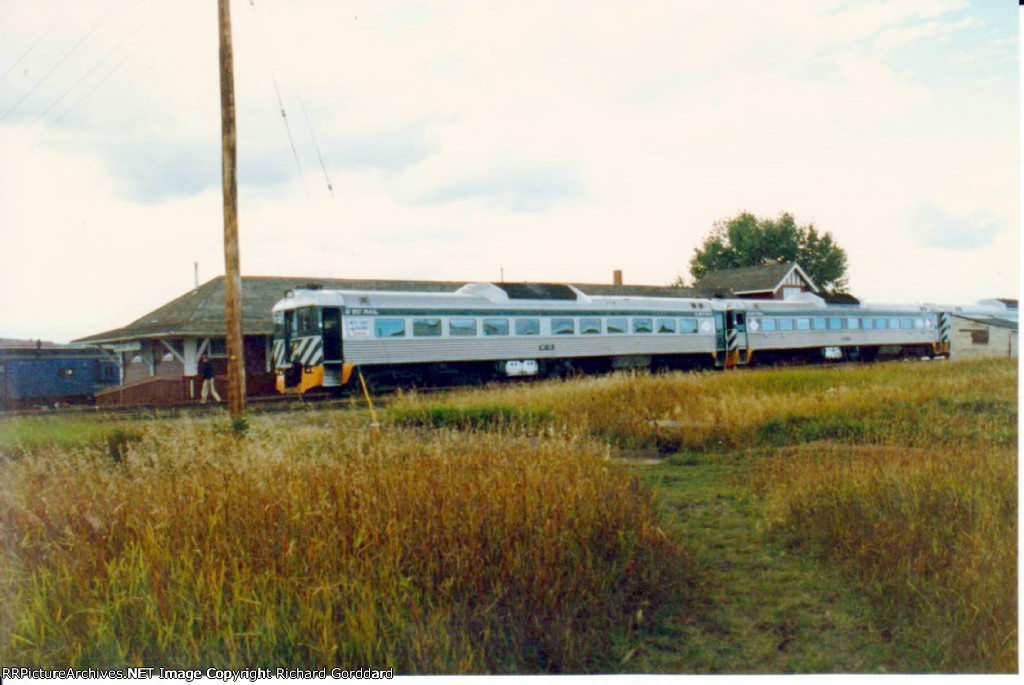 NC Budd cars at the station in Dawson Creek