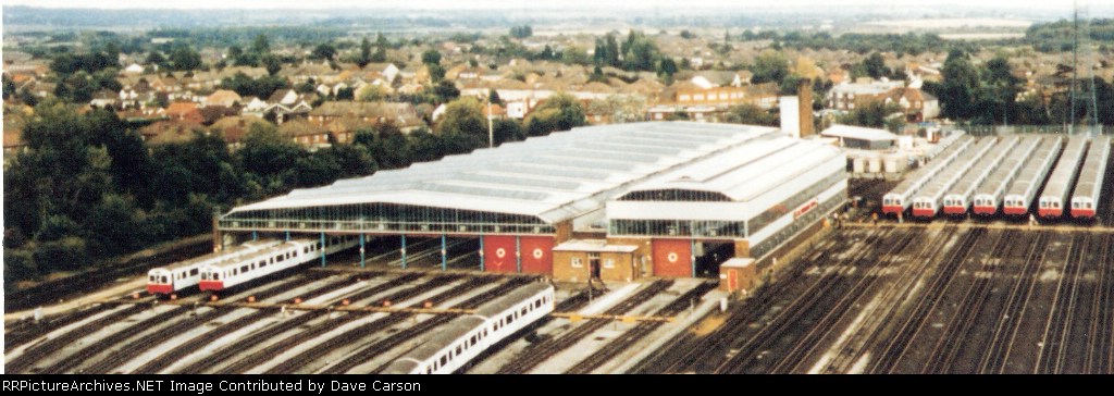 Upminster Depot from one of the 150 feet high lighting towers