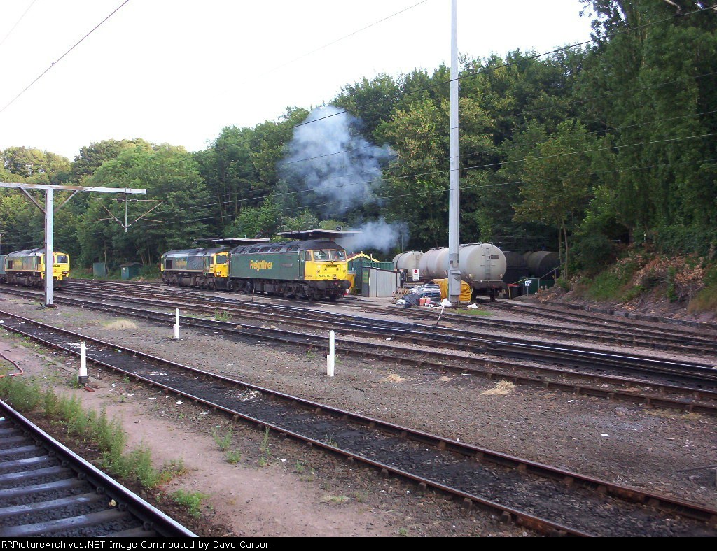 Unidentified Freightliner Class 57 (GM re-engined Class 47) fires up on ...