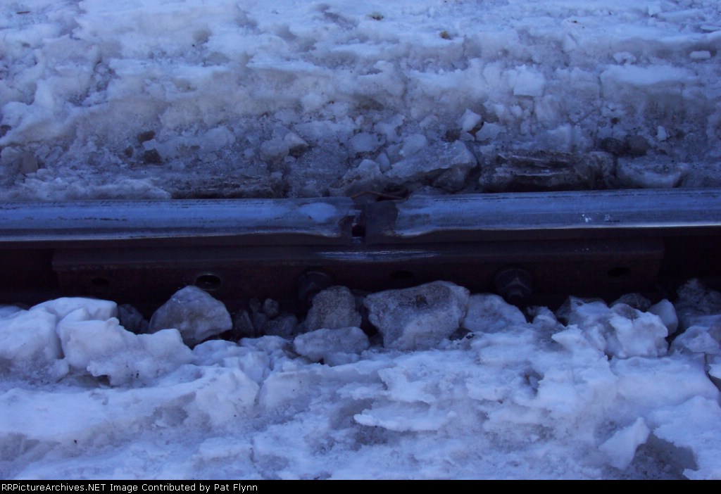 What sub-zero cold and constant battering can do to 1940 rail!!!