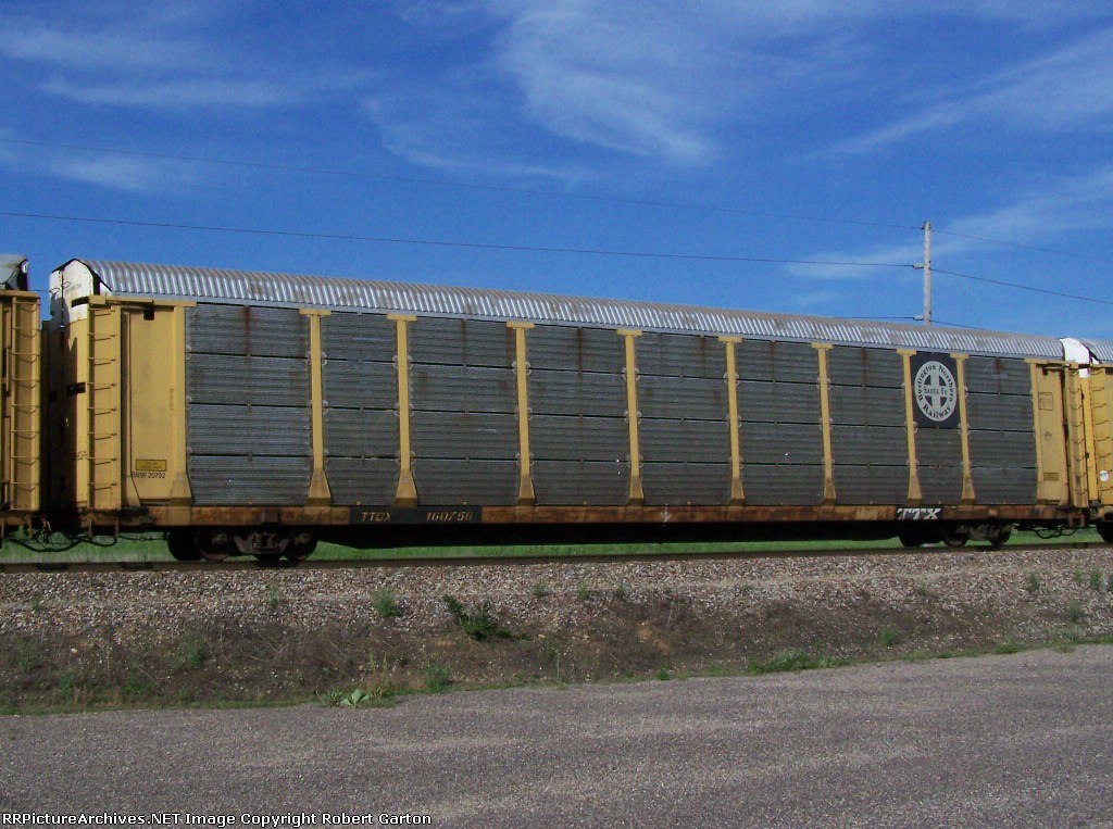 TTX Company Autorack Flat with Burlington Northern Santa Fe Topper