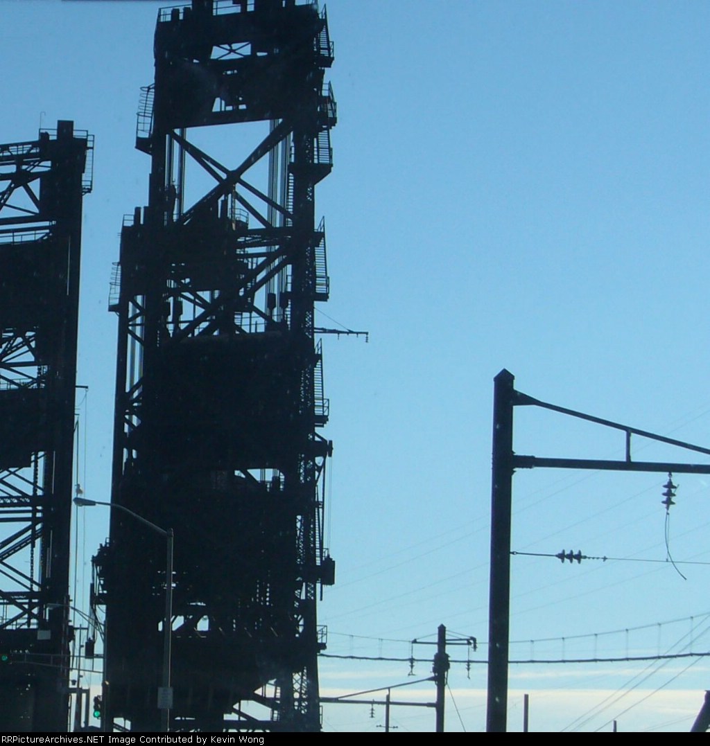Conrail Hack Lift Bridge in raised position