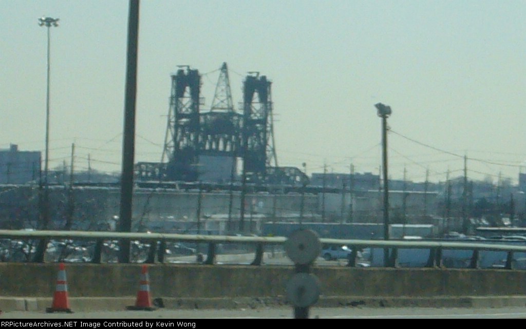 Conrail (LV) Newark Bay Bridge raised position