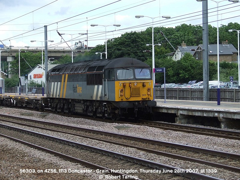 Jarvis Fastline 56303 most unusually runs through Huntingdon, on 4Z56 ...