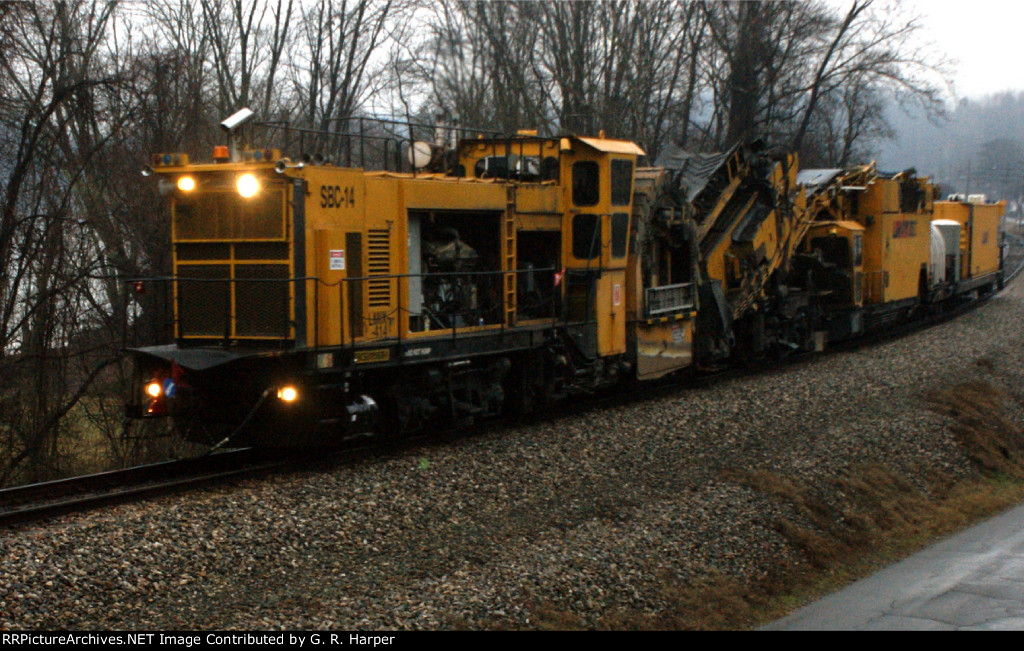 Loram undercutter "train" westbound. W05010.
