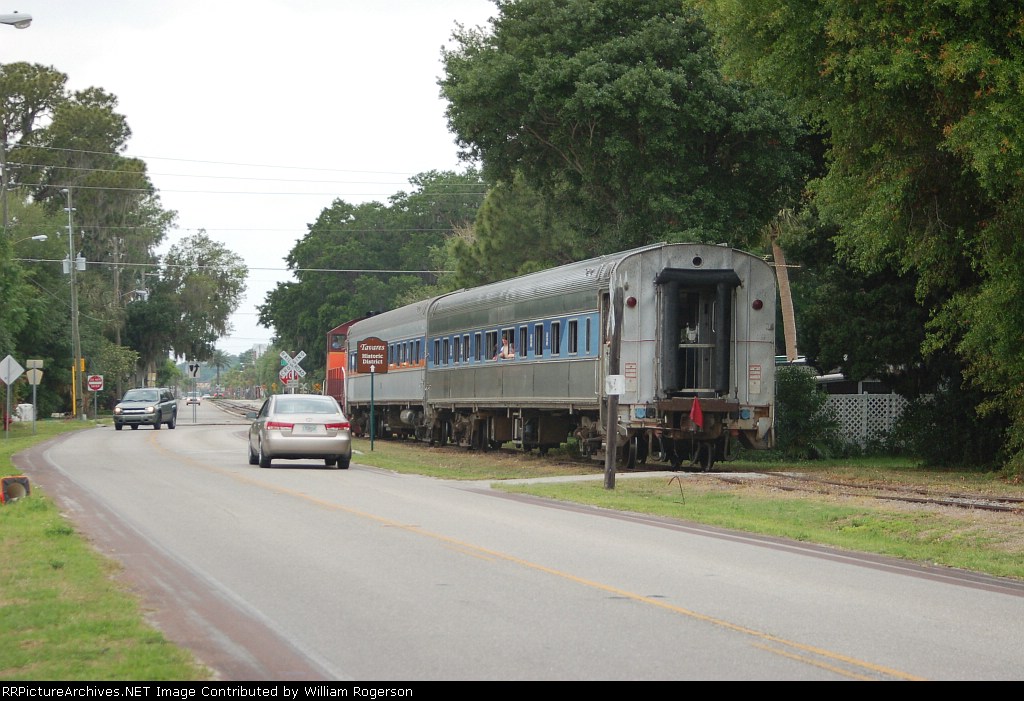 Going away shot of Inland Lakes Railway Tourist Train, the "Mount Dora ...
