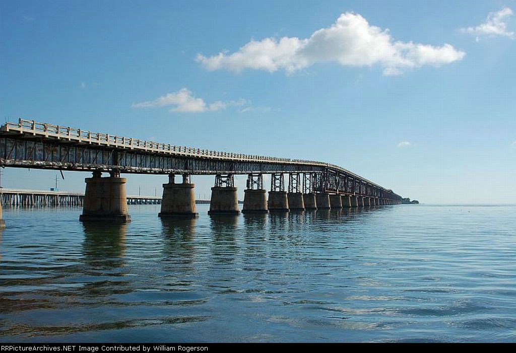 View of the former Florida East Coast Railroad Bridge connecting Bahia ...