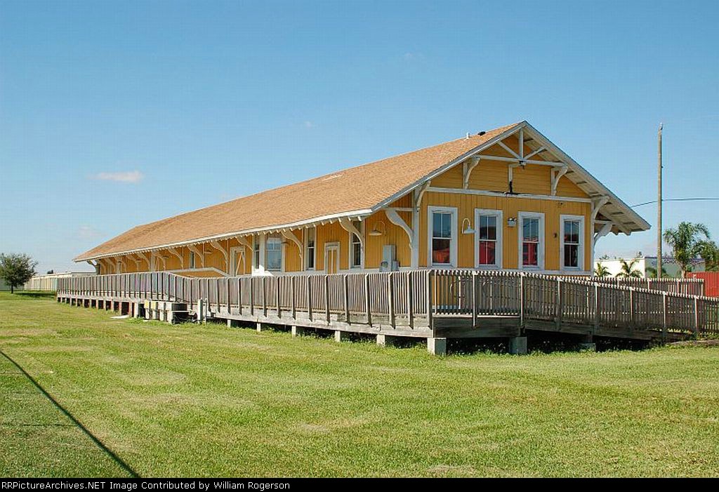 View of the former Florida East Coast Railroad Homestead, FL Depot now ...