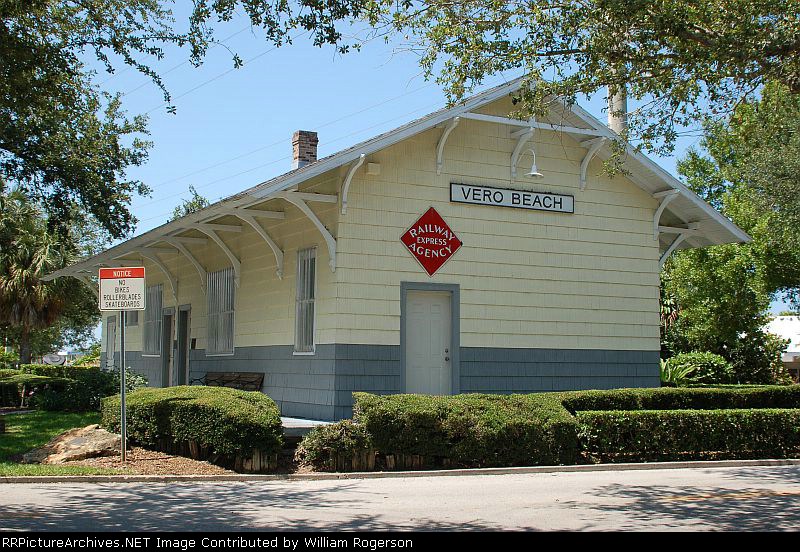 View of the restored Florida East Coast Railway Depot