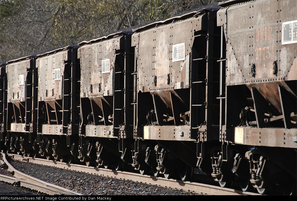 glint shot of ore cars