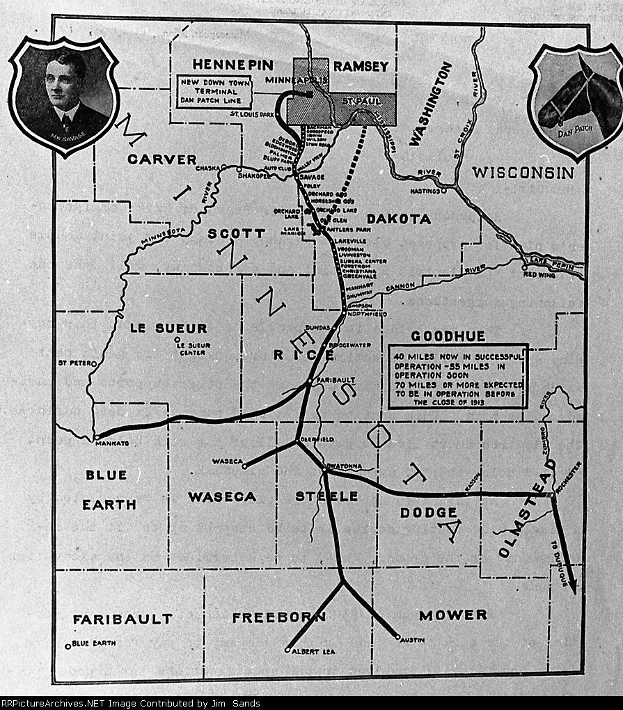 Dan Patch Lines Map 1913