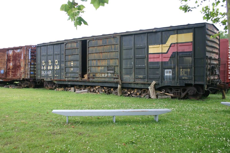 You Can Sit On This Bench And Admire SBD Boxcars