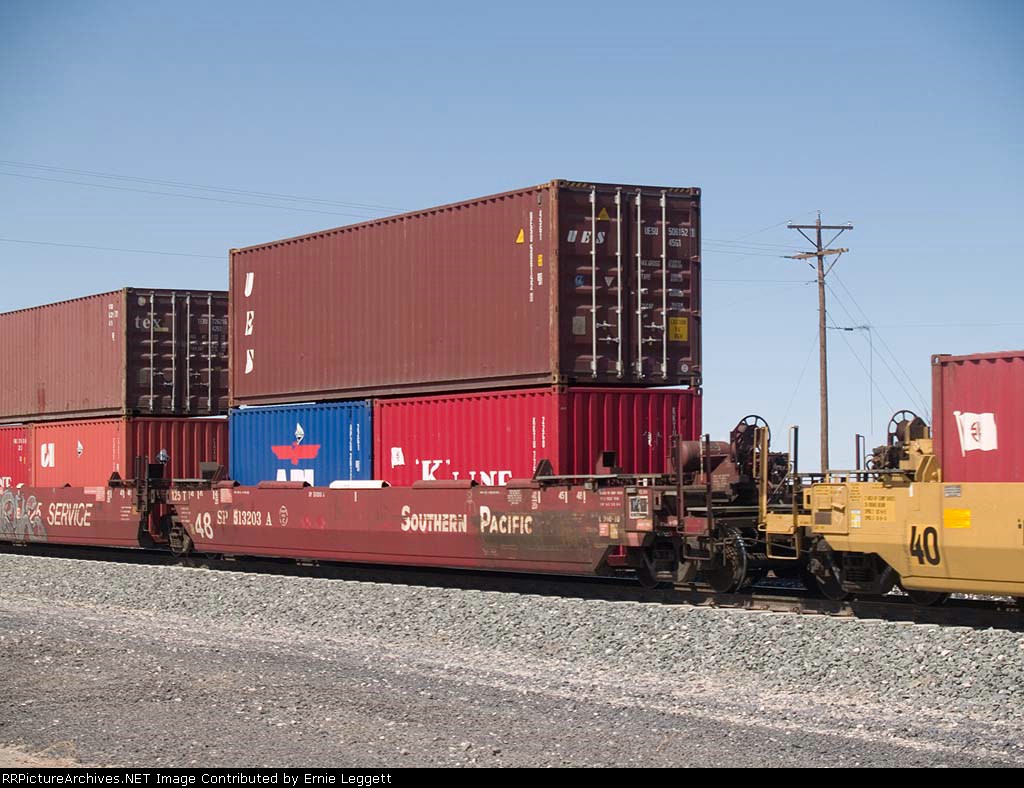 SP 513203 in an EB doublestack at 1:56pm