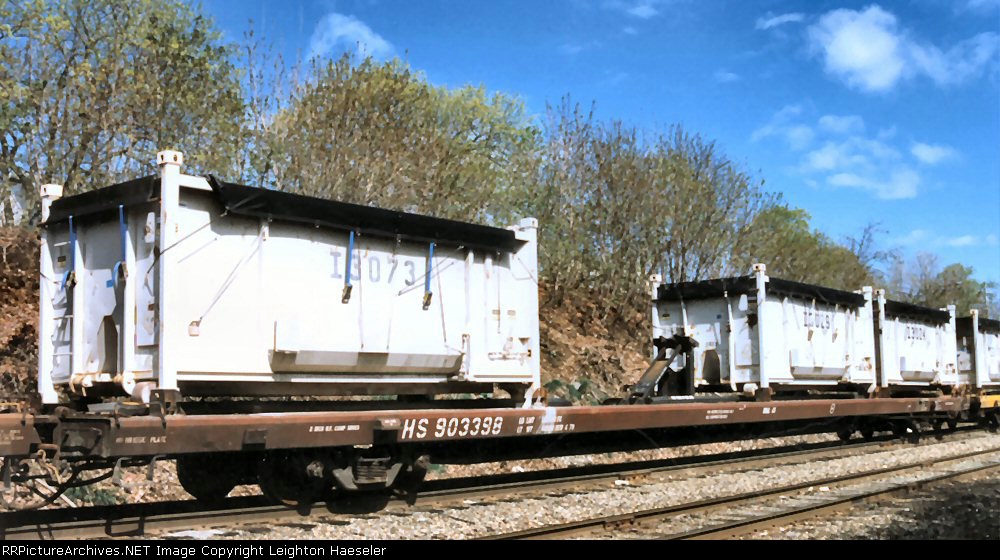 HS 903398 with three open top containers from Baker Tanks