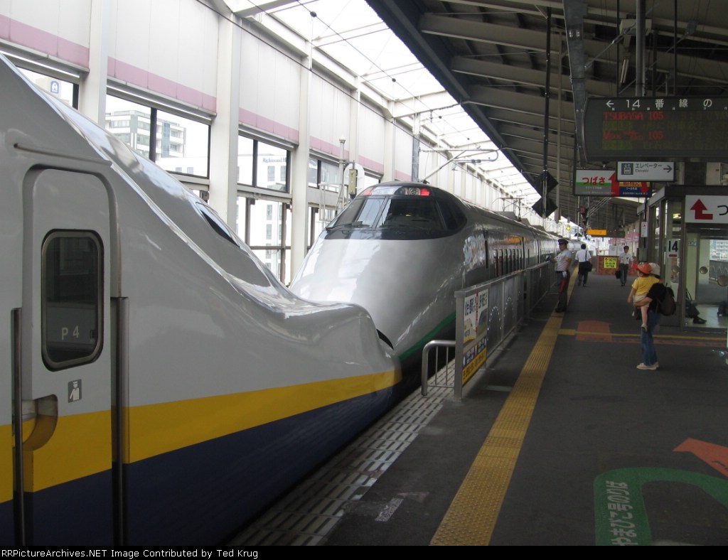 Shinkansen Max and Tsubasa coupled