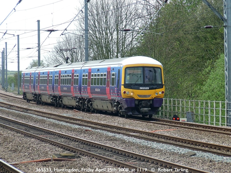 365533 on a Down Peterborough stopper.