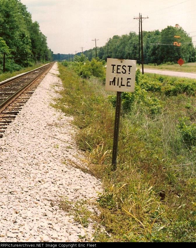 BN begin test mile sign