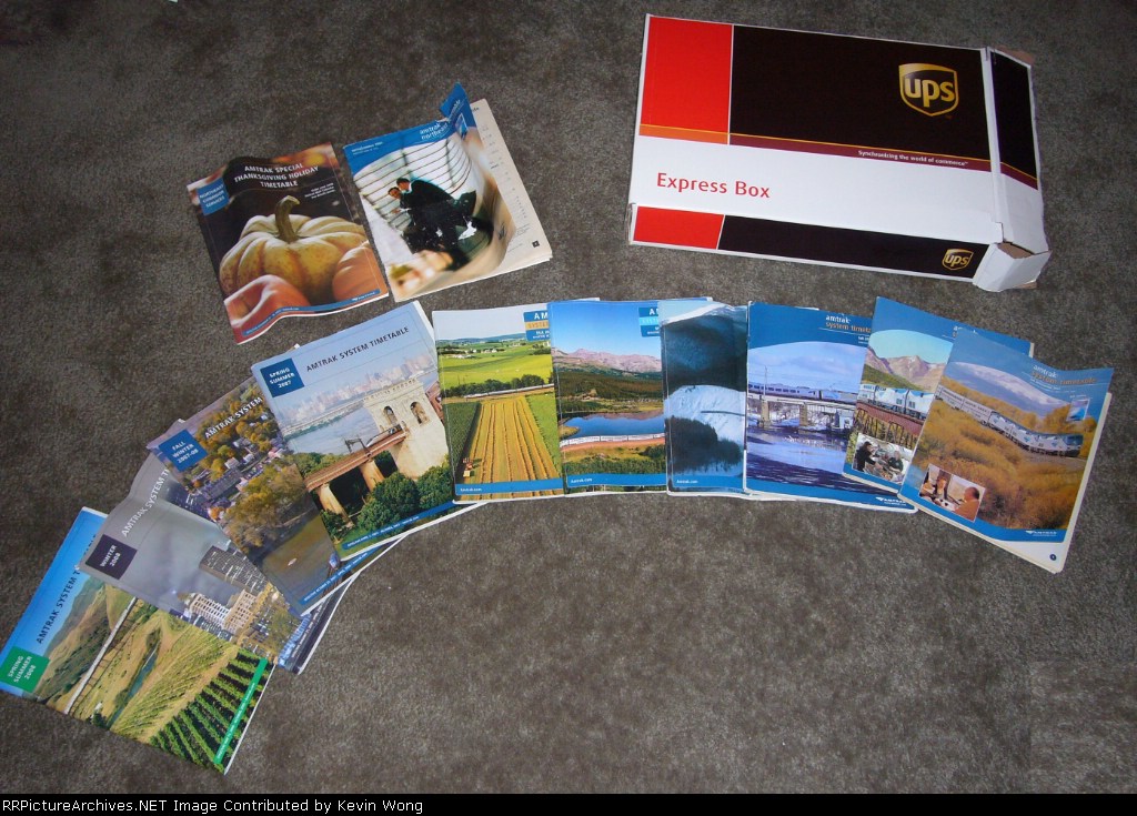 Amtrak system timetable books