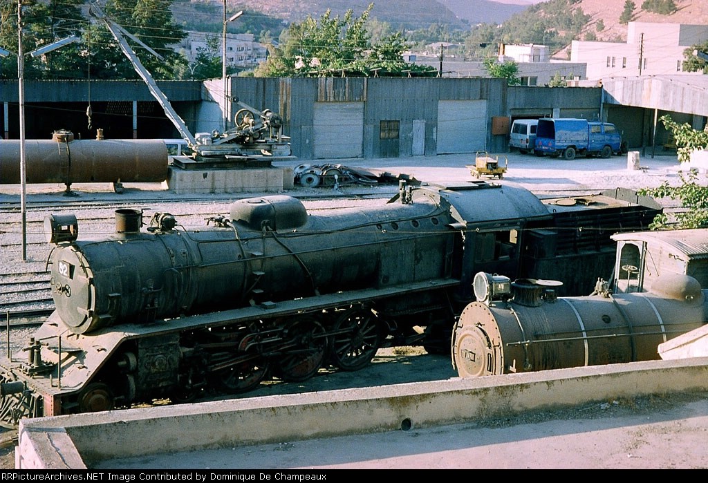 Amman's central station. 4-6-2 Pacific steam loco. Unknown origin. The ...