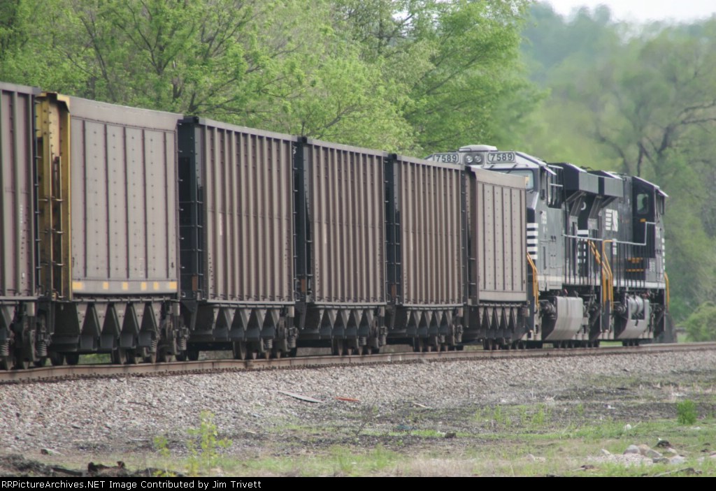 Helpers shove a train north through Chauncey