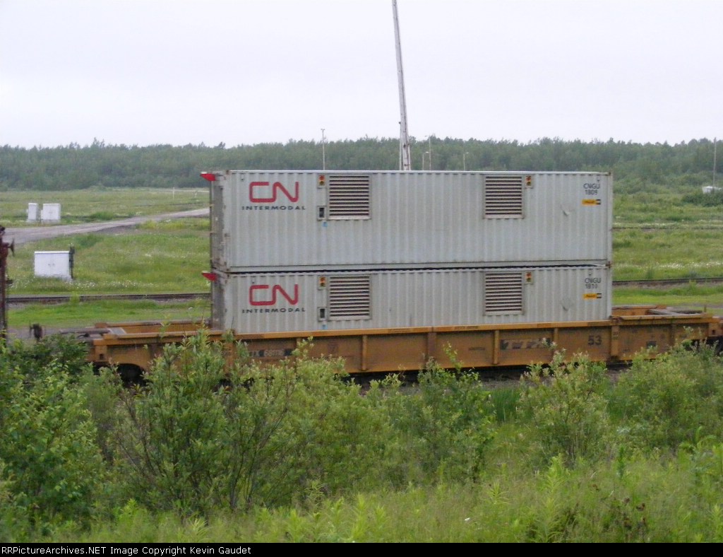DTTX 681116 with CN Reefer containers