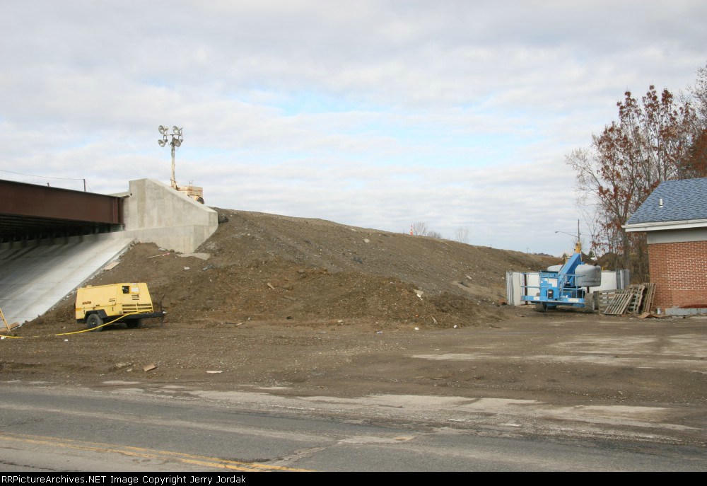 New fill on north side of the road