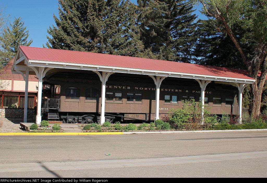 Denver, Northwestern & Pacific Railroad Business Car "Marcia" on display