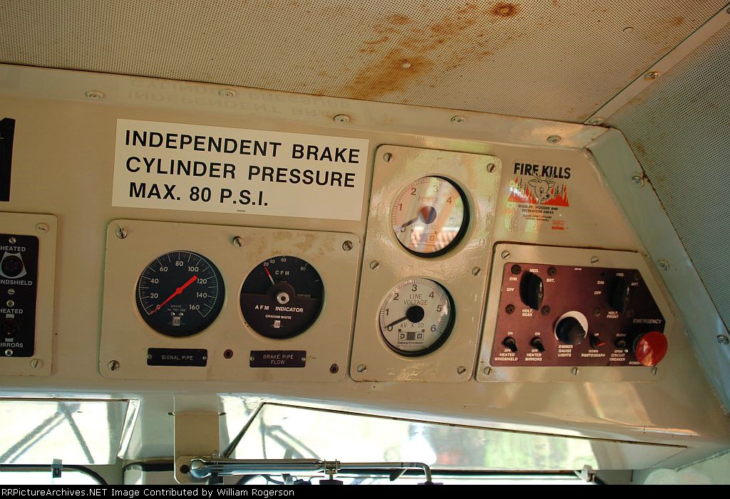 Interior view of BC Rail, Ltd. (BCOL) EMD GF6C No. 6001