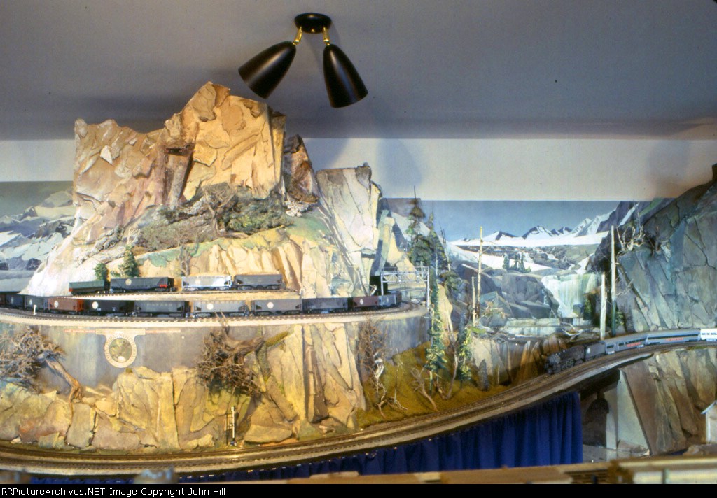 1187-07 Francis Lee Jaques layout displayed at Amtrak Depot