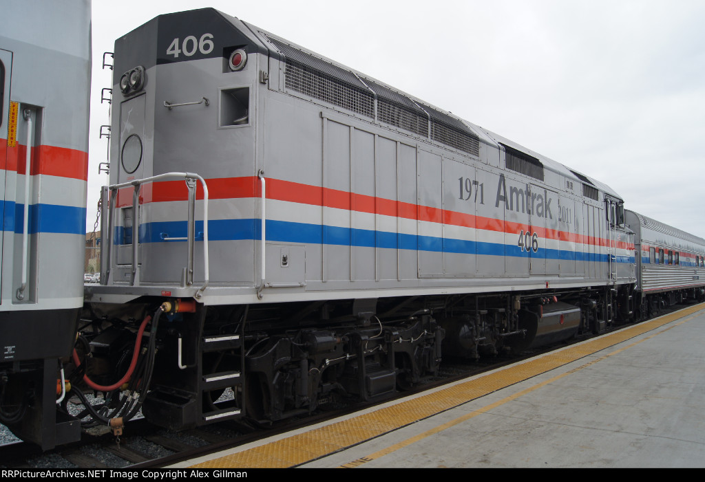 Amtrak 406 Rear-Side Shot