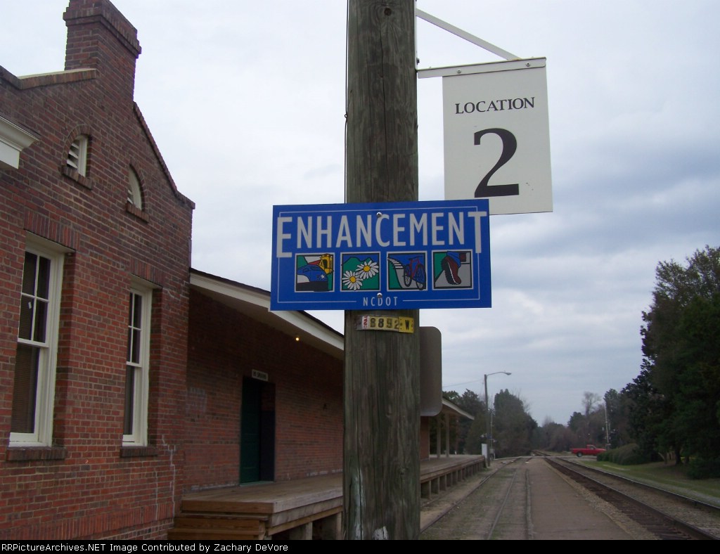 NCDOT Enhancement Sign For Restoration of SAL Freight Depot