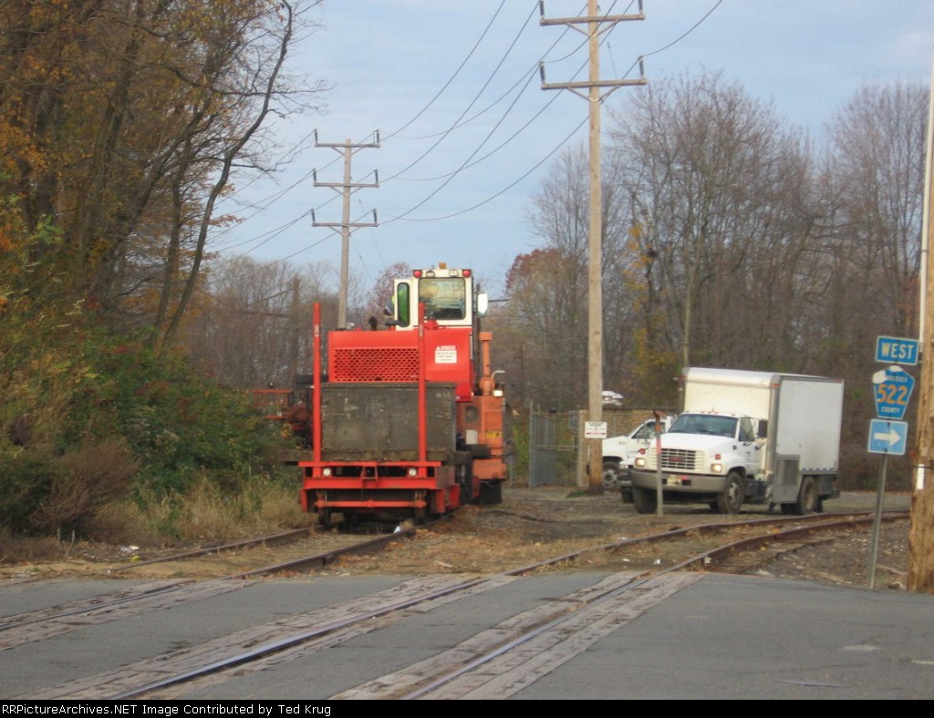 M.W. equipment at rest on wye track