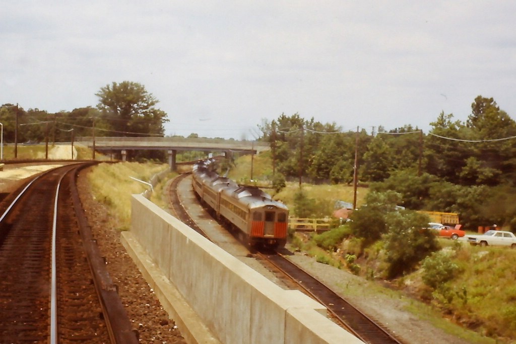 Pennsylvania Reading Seashore RDL cars at Lindenwold NJ