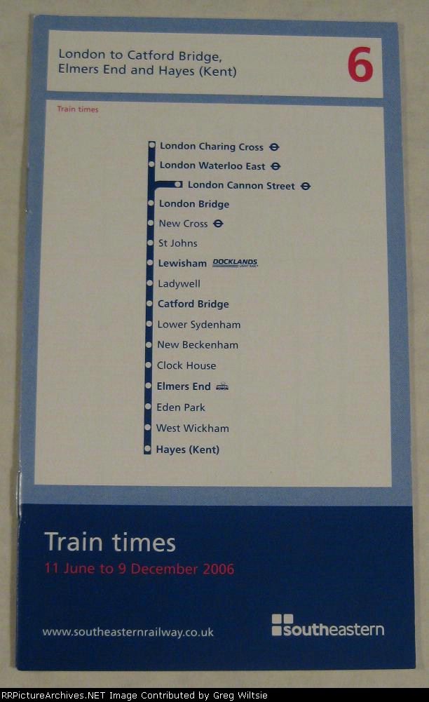 Southeastern Timetable 6