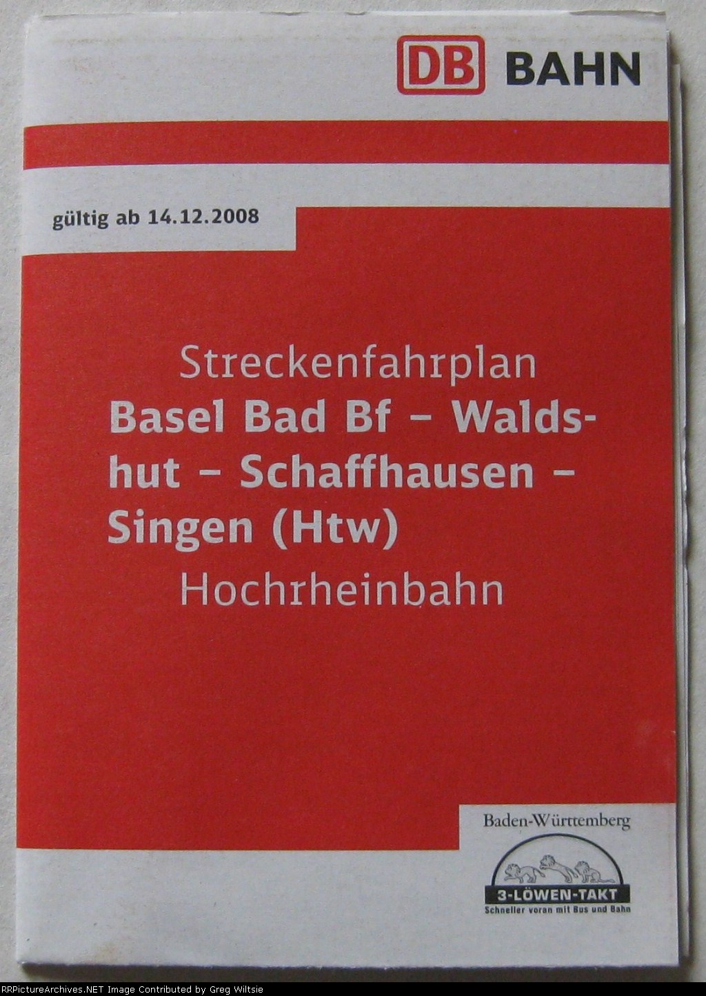 Deutsche Bahn Timetable for Basel Bad and Singen