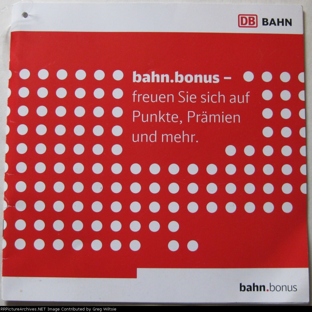A DB bahn.bonus Booklet