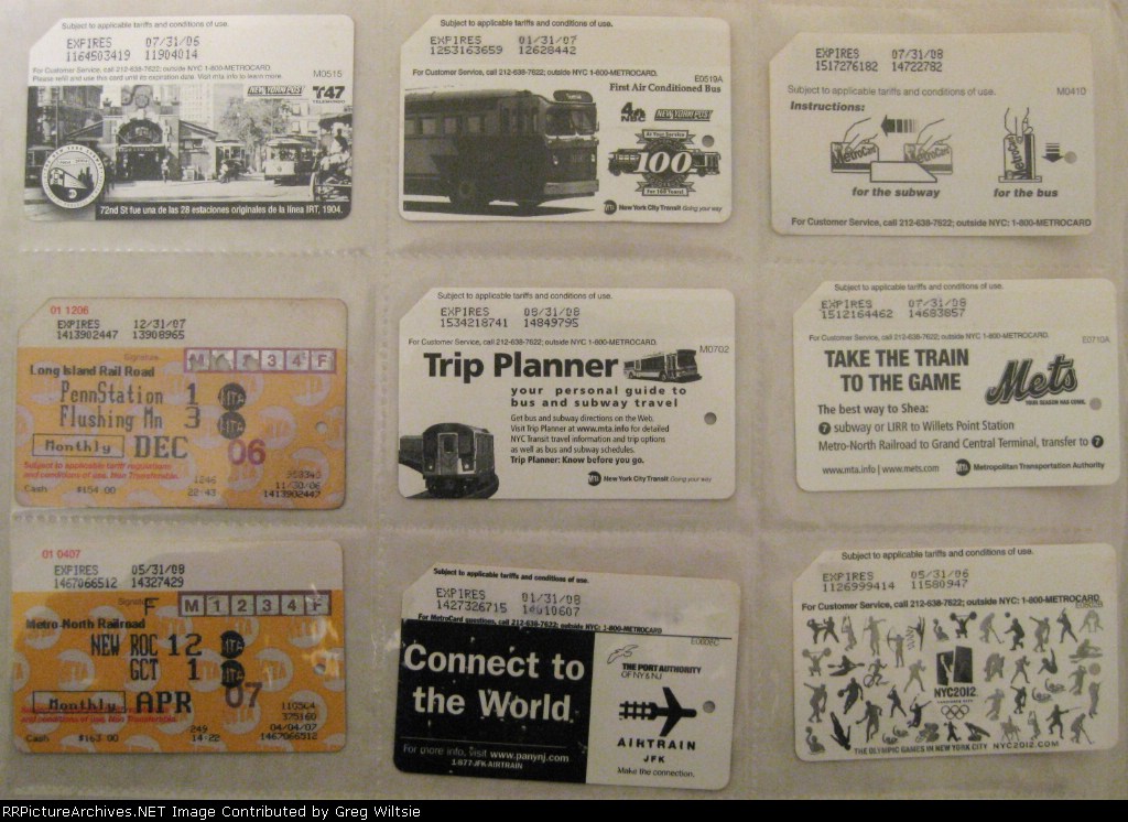Collection of New York City Transit Passes