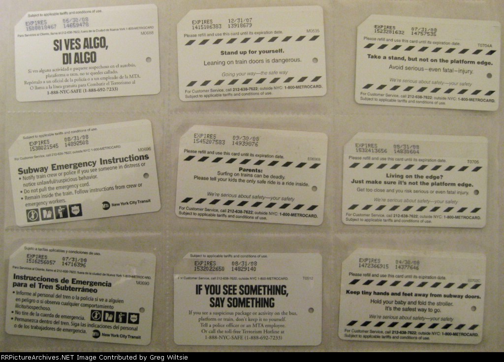 Collection of New York City Transit Passes