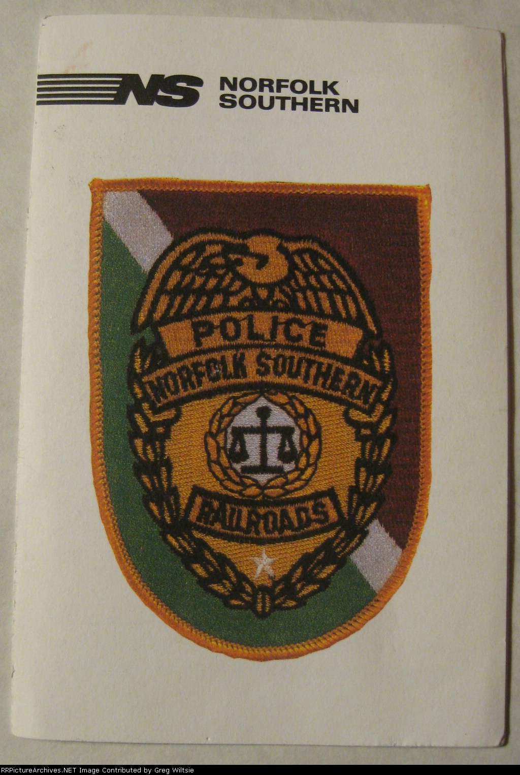 Booklet describing Norfolk Southern's police patch